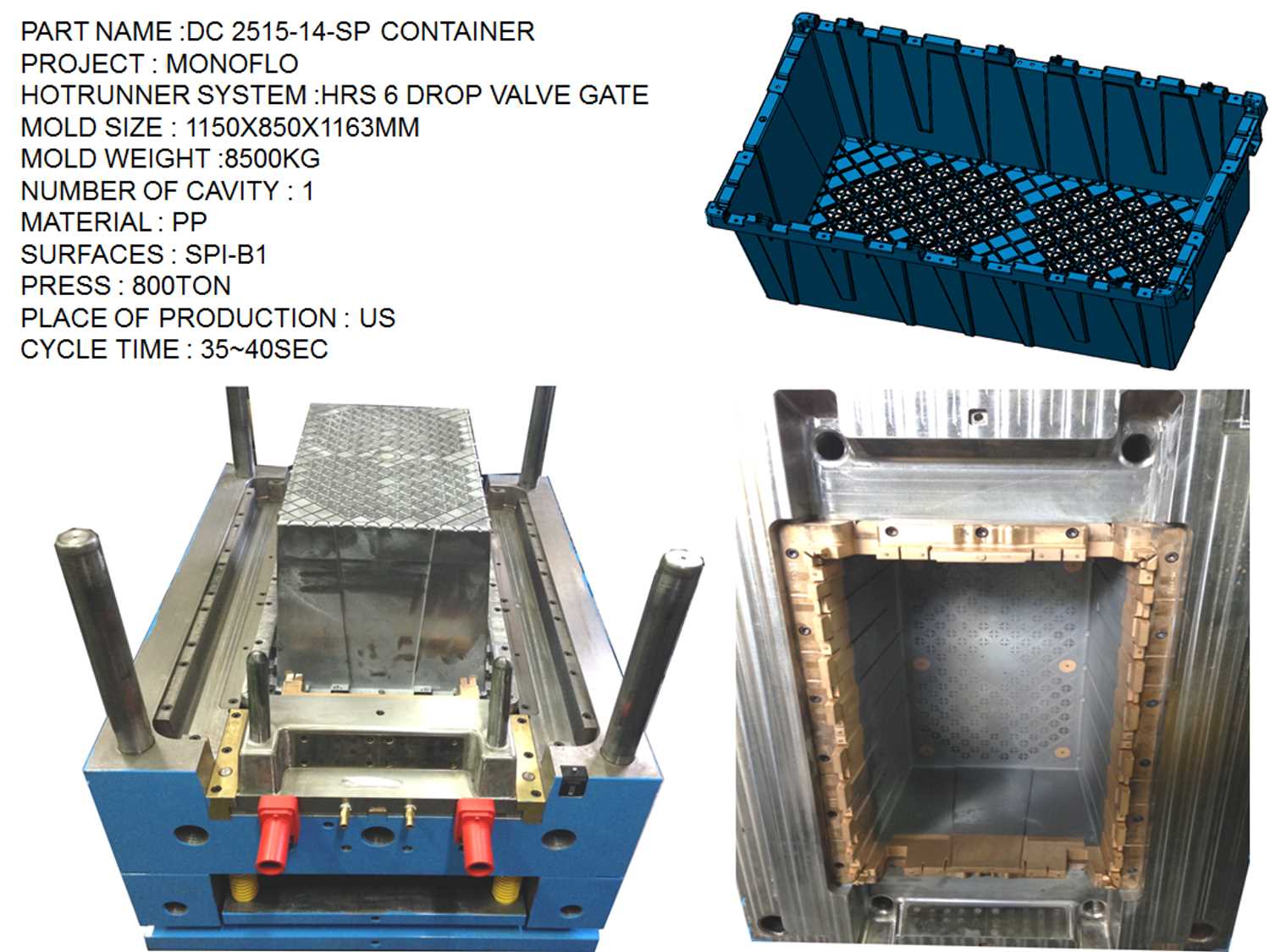 Large Plastic Crate & Box Molds - Ultra Stack and Hang Bins & Heavy ...