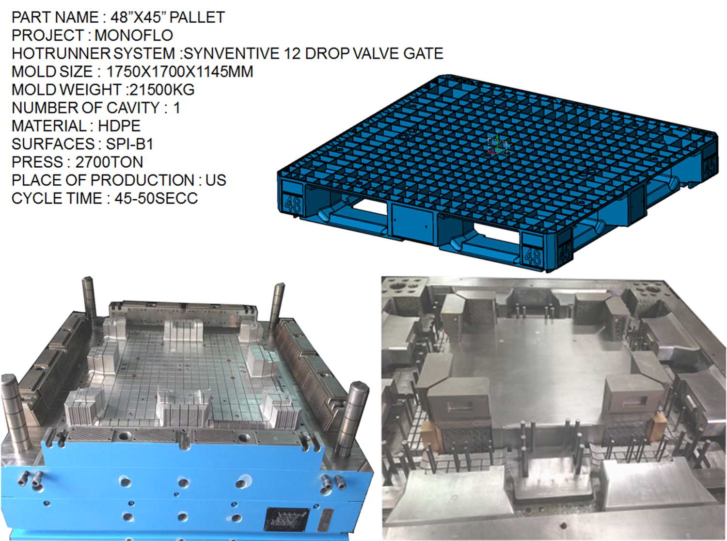 塑膠棧板模具/塑膠卡板模具/可折疊置物箱模具/托盤模具
